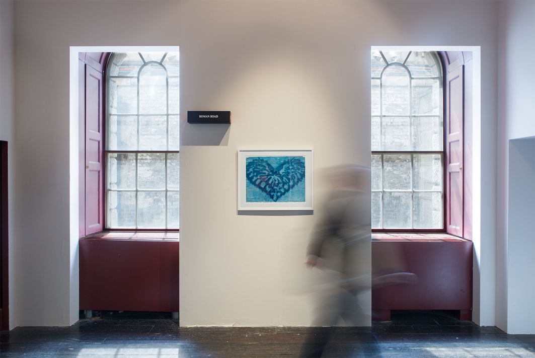 Thomas Mailaender: Cyanotypes, installation view, Roman Road booth D5 ...